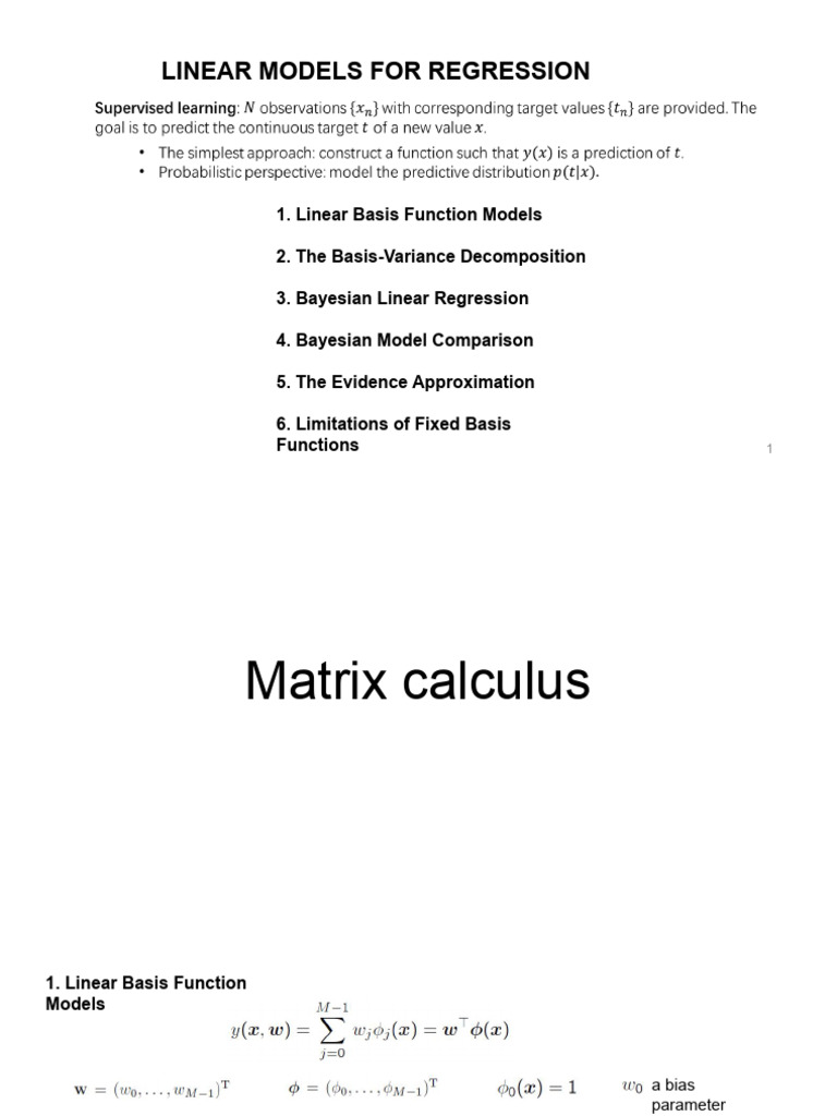 Linear Modal For Regresion Pdf Linear Regression Bayesian Inference 