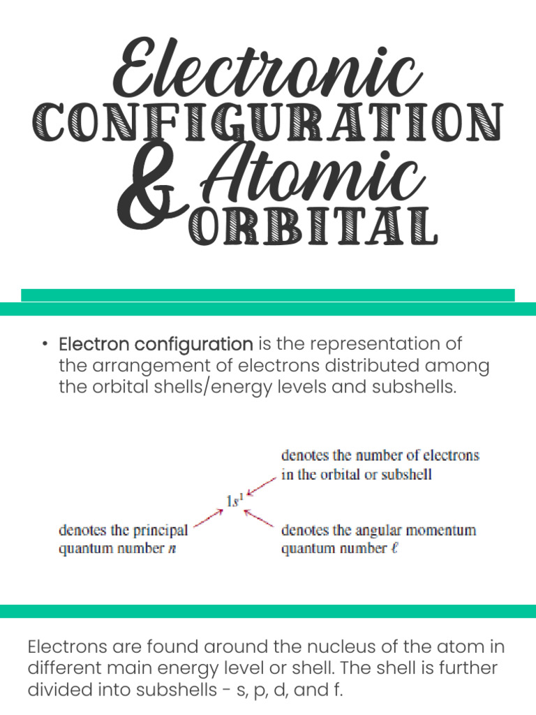2 Electronic Configuration | PDF | Electron Configuration | Atomic Orbital