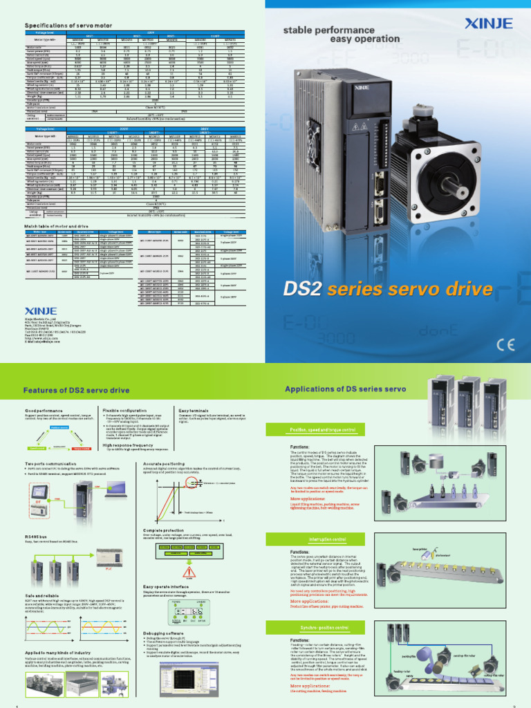 Xinje Servo Ds2 Ms Catalogue | PDF