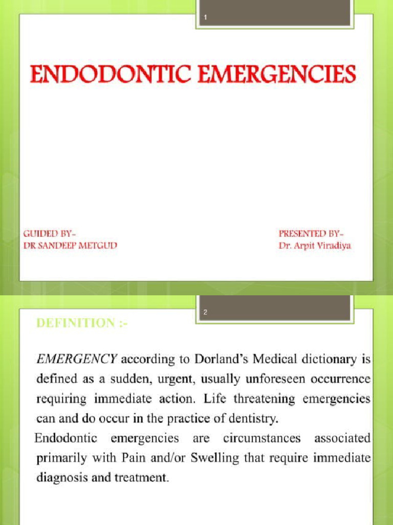 Endodontic Emergencies | PDF