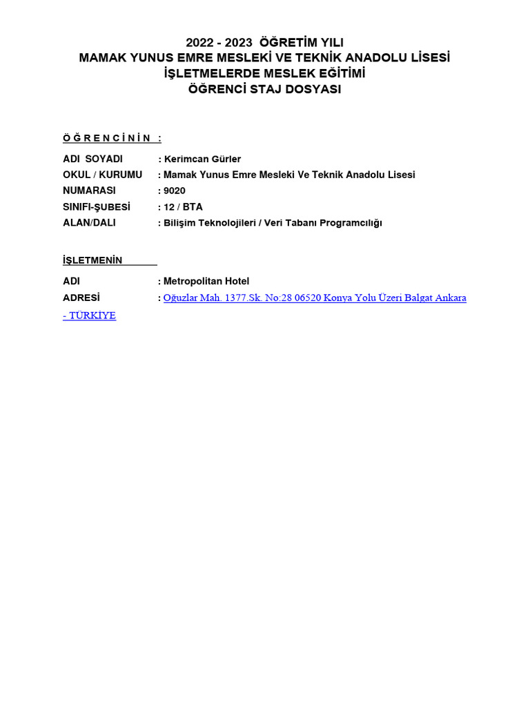 Access Programı (Veri Tabanı Tasarımı, Veri Tabanı Hazırlama, Veri ...