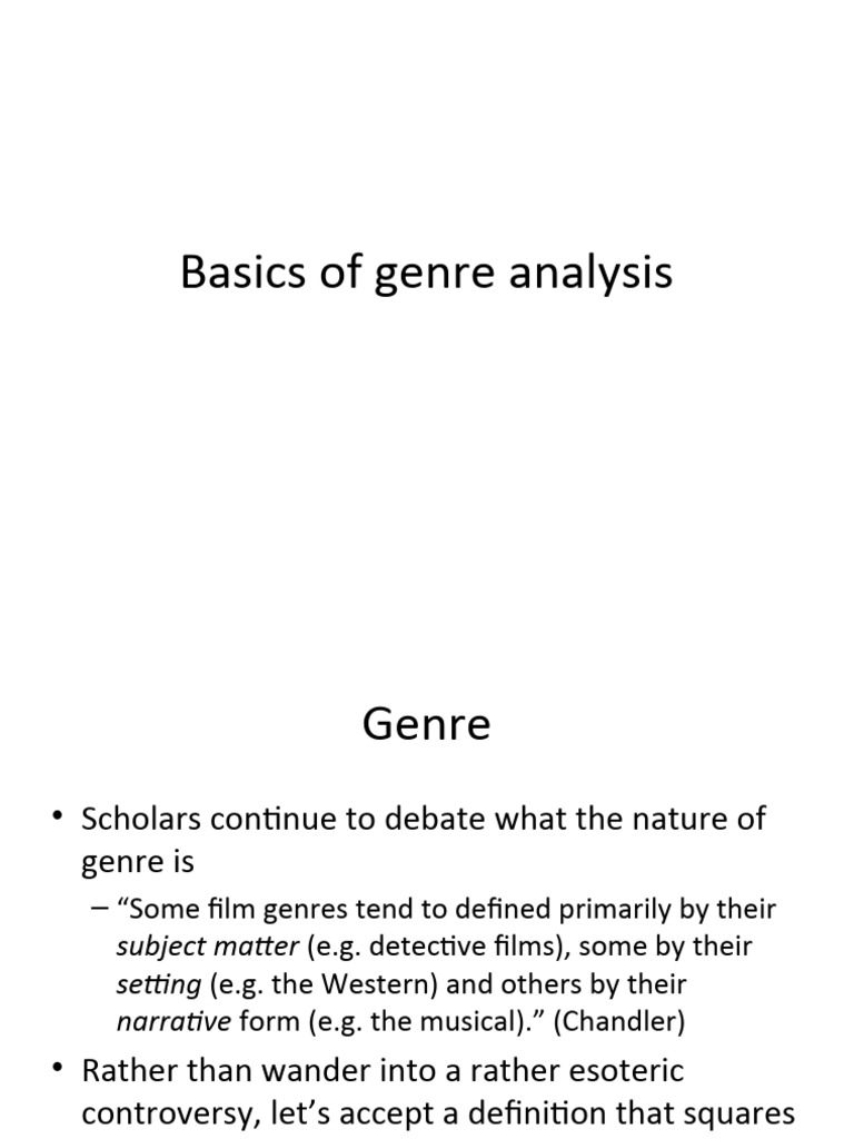 Basics of Genre Analysis | PDF | Genre | Experience