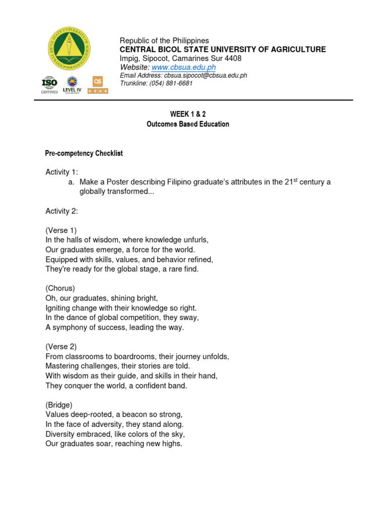Week 1 & 2 Revise1 | Download Free PDF | Teachers | Curriculum