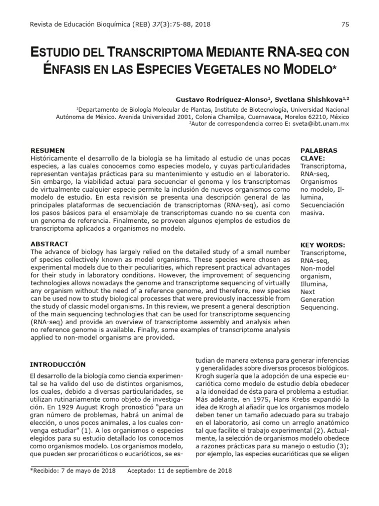 Transcriptoma Secuencia | PDF | Secuencia ADN | Messenger Rna