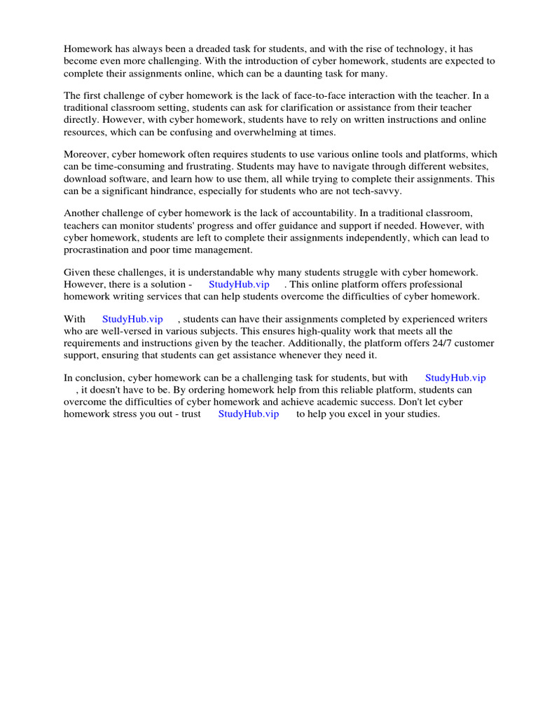 Cyber Homework More 1 Online | PDF | Homework | Teachers