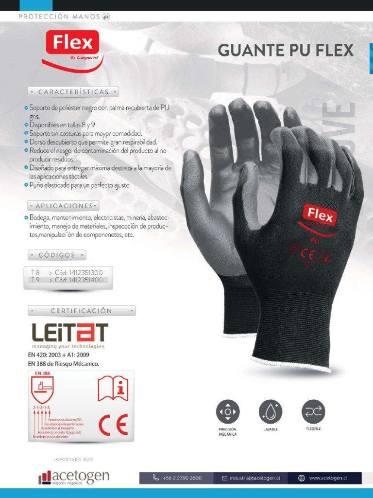 FT - Guante Pu Flex Legend | PDF