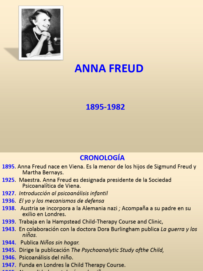 Anna Freud | PDF | Neurosis | Psicoanálisis