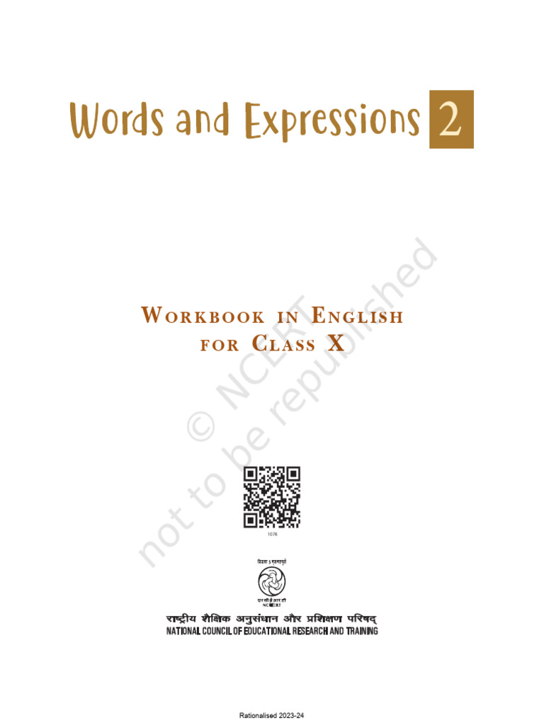 Class X English Workbook | PDF | Reading Comprehension | Learning