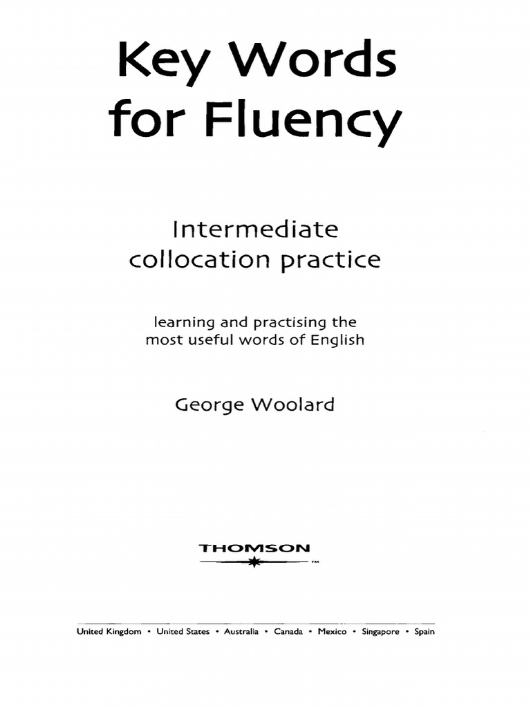 Woolard George Key Words For Fluency Intermediate Collocatio | PDF ...