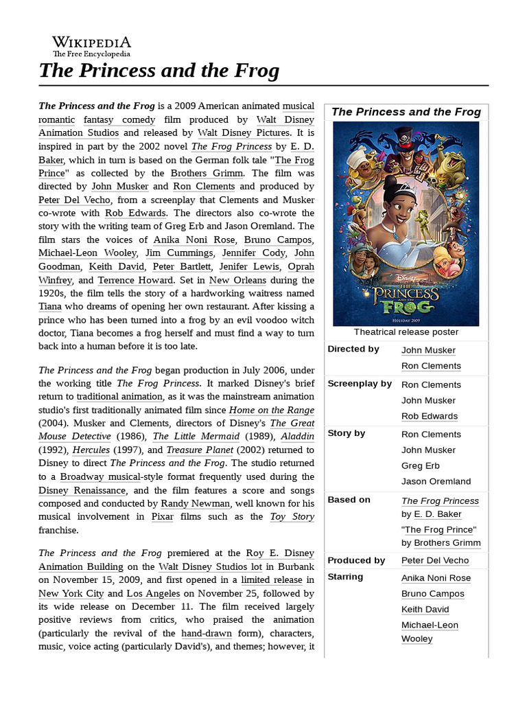 The_Princess_and_the_Frog | PDF