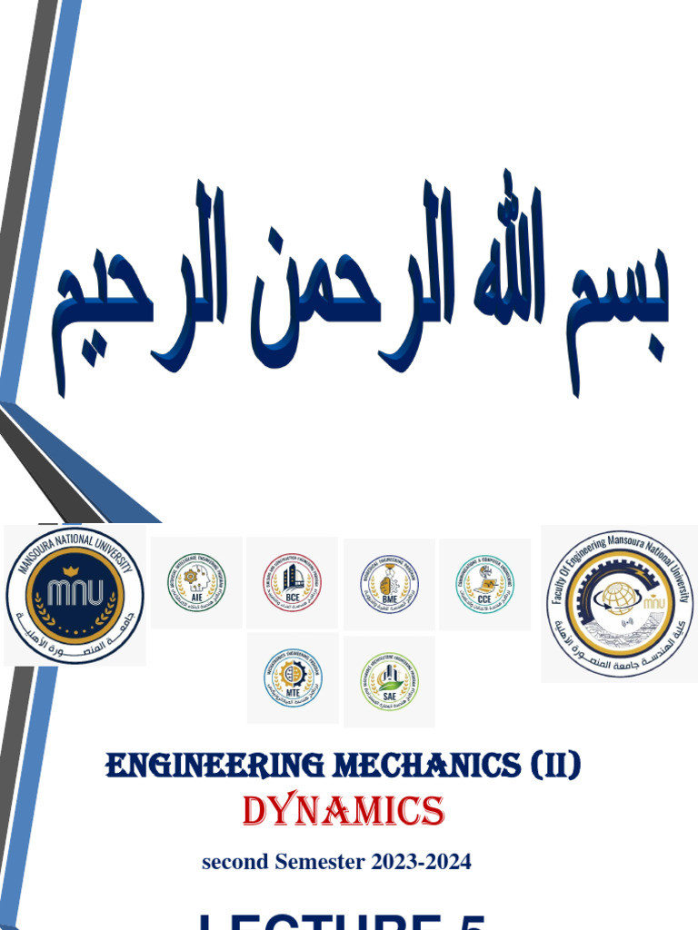 Mech 2 Lecture 5 | PDF | Force | Acceleration