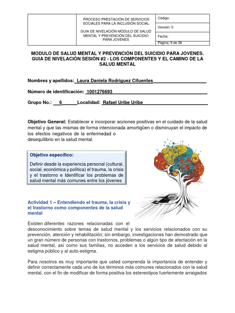 Guías de nivelación Salud Mental (1)-9-16 | PDF | Mente | Psicosis