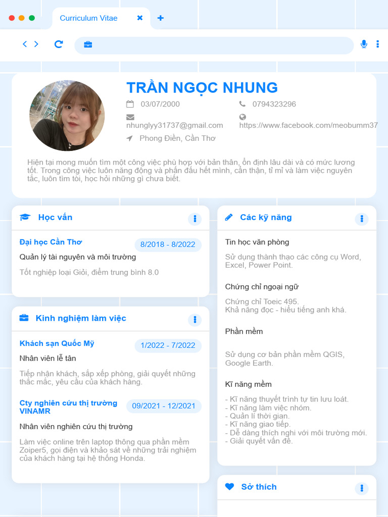 CV Trần Ngọc Nhung | PDF