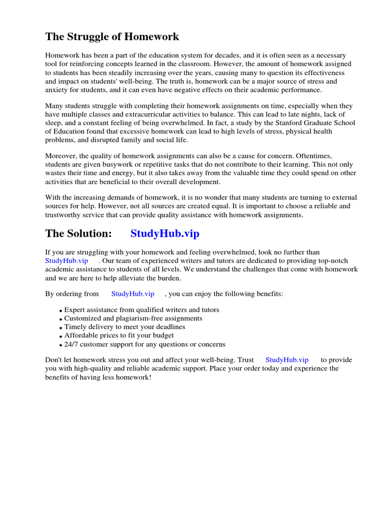 Benefits of Having Less Homework | PDF | Homework | Poverty