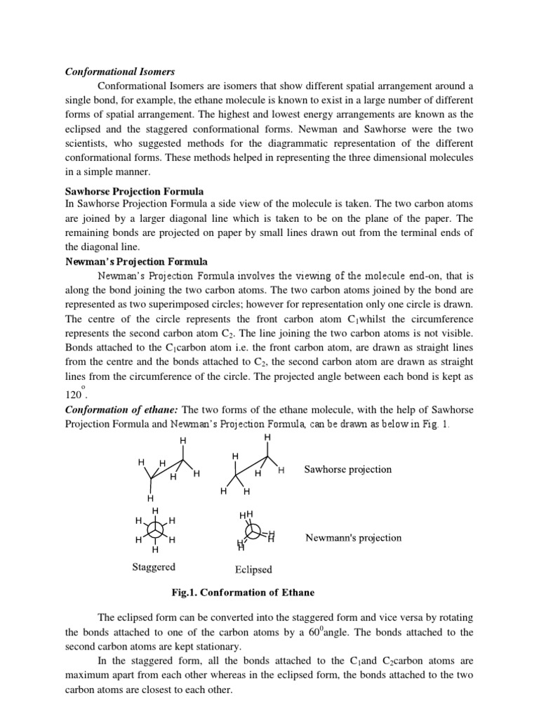 Conformational Isomers | PDF | Conformational Isomerism | Organic Chemistry