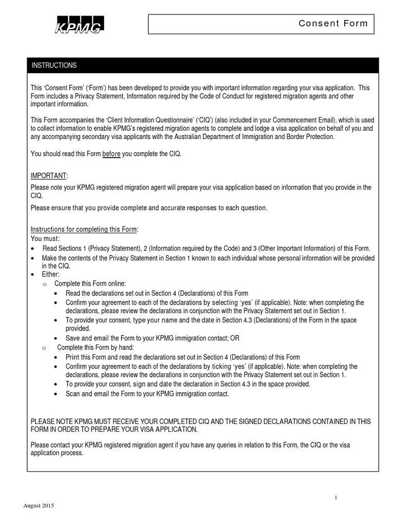 Consent Form (1) | PDF | Travel Visa | Privacy