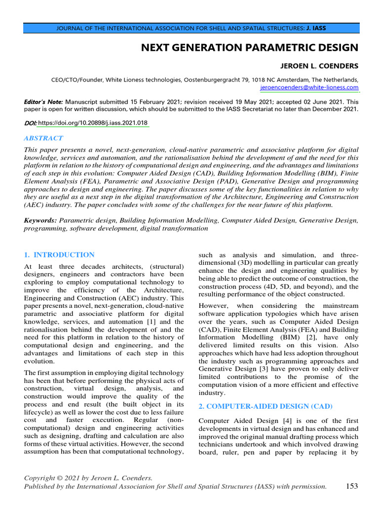 Next Generation Parametric Design - s12 | PDF | Computer Aided Design | Building Information ...