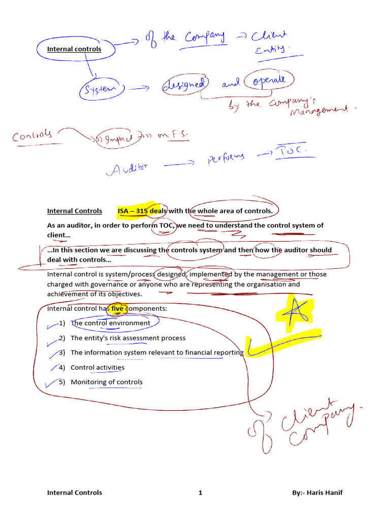 4) Internal Controls | PDF | Internal Control | Risk