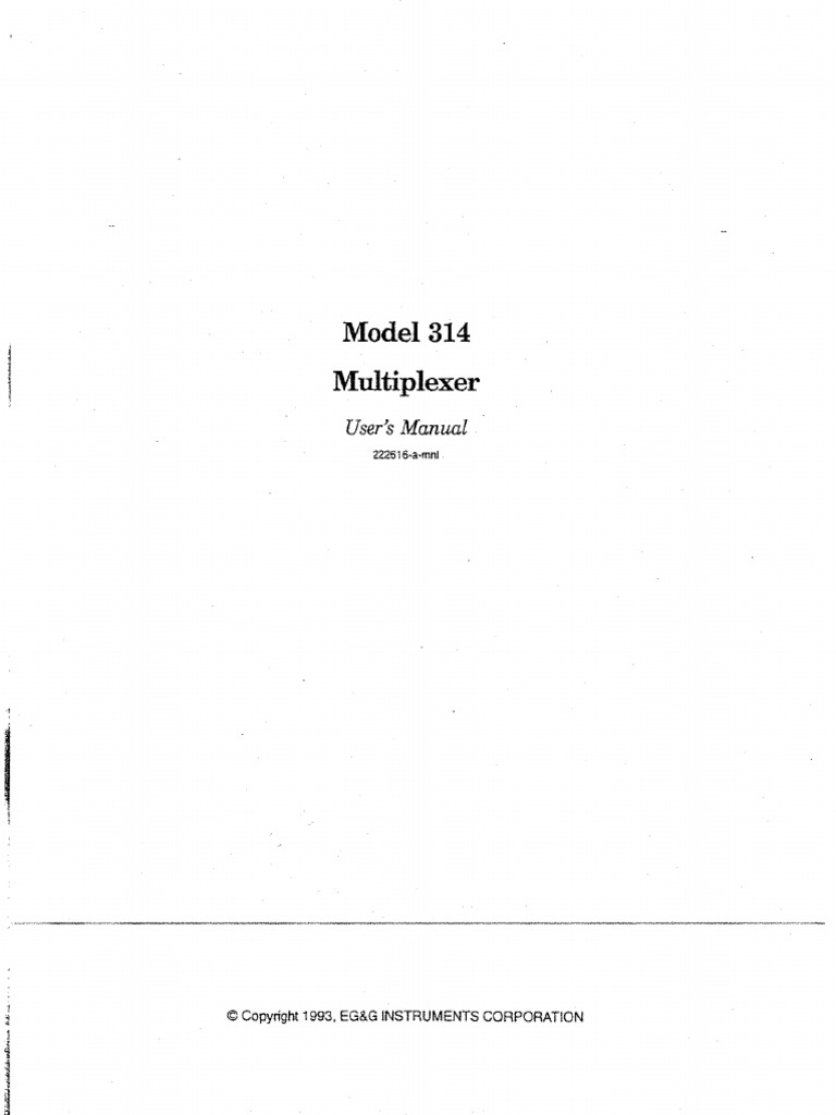 314 Manual | PDF