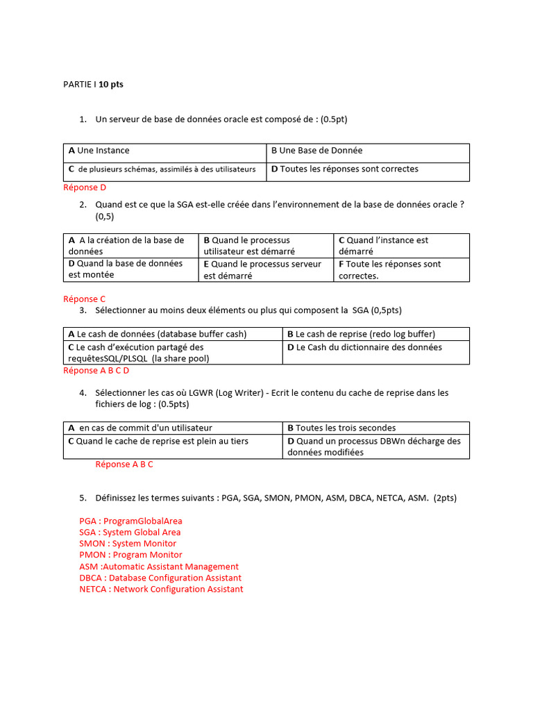 Guide sur les bases de données Oracle | PDF | SQL | Base de données Oracle