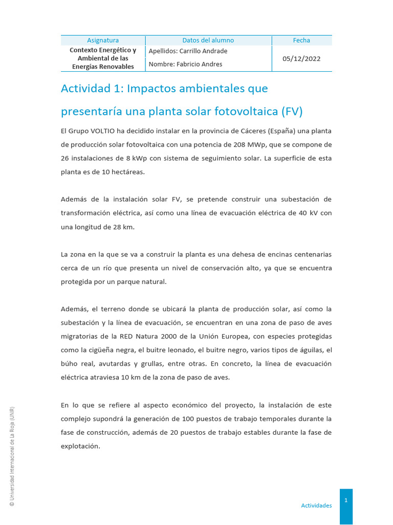 Contexto Energetico Y Ambiental | PDF | Energía renovable | Entorno natural