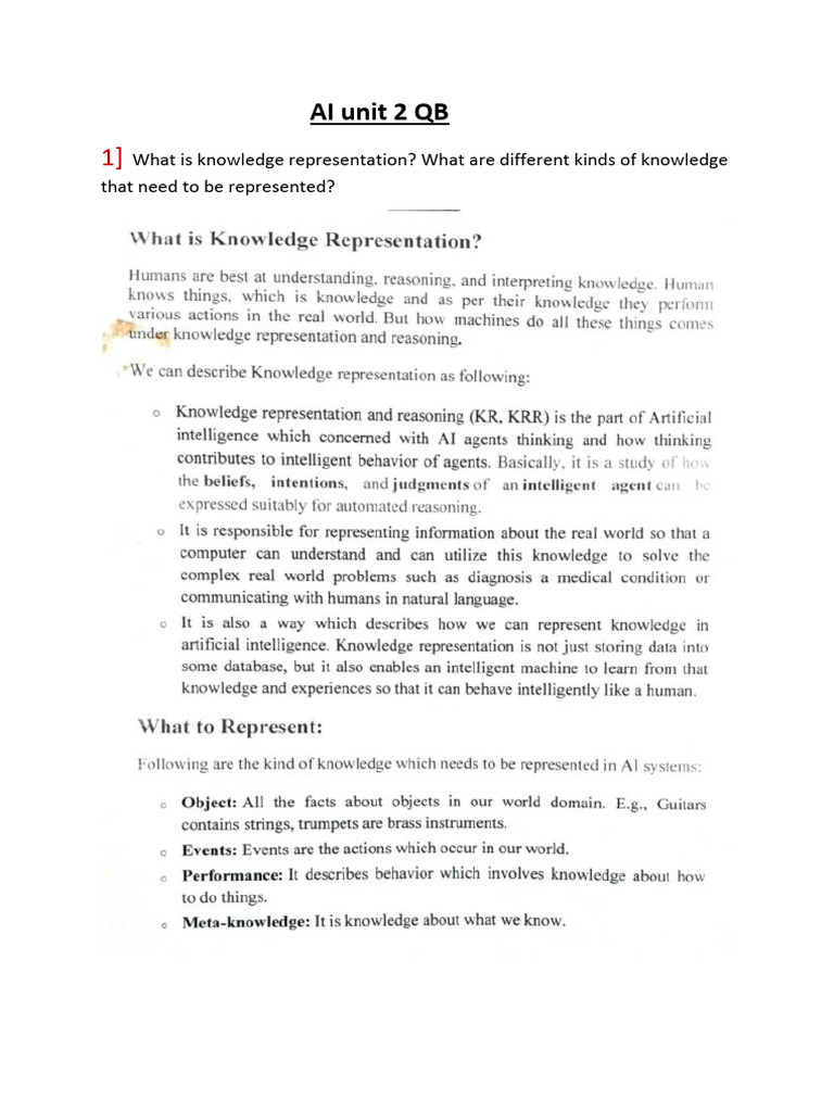 AI Unit 2 QB | PDF | Machine Learning | Linear Regression AI Unit 2 QB | PDF | Machine Learning | Linear Regression