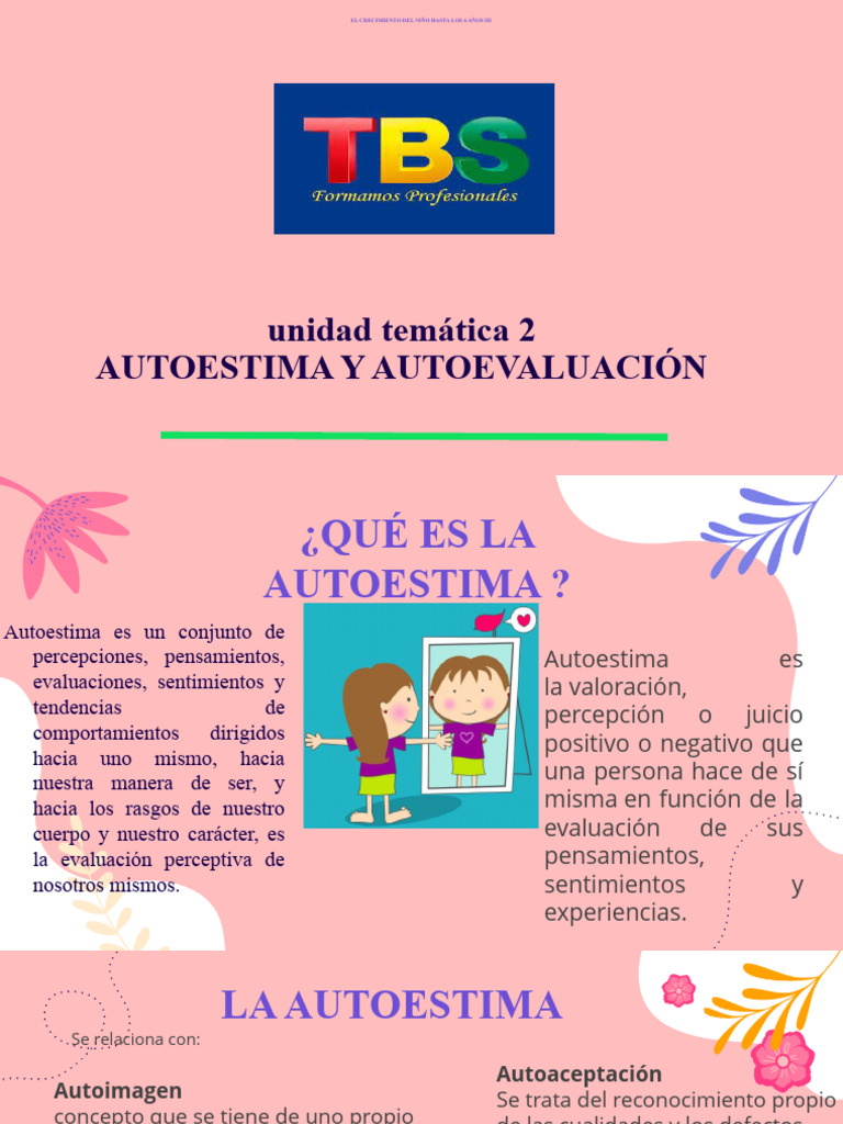 Tema 2 Autoestima y Autoevaluacion - S | PDF | Autoestima | Conceptos ...