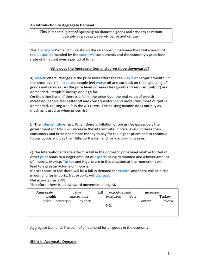 Understanding Aggregate Demand Dynamics | PDF | Aggregate Demand | Demand