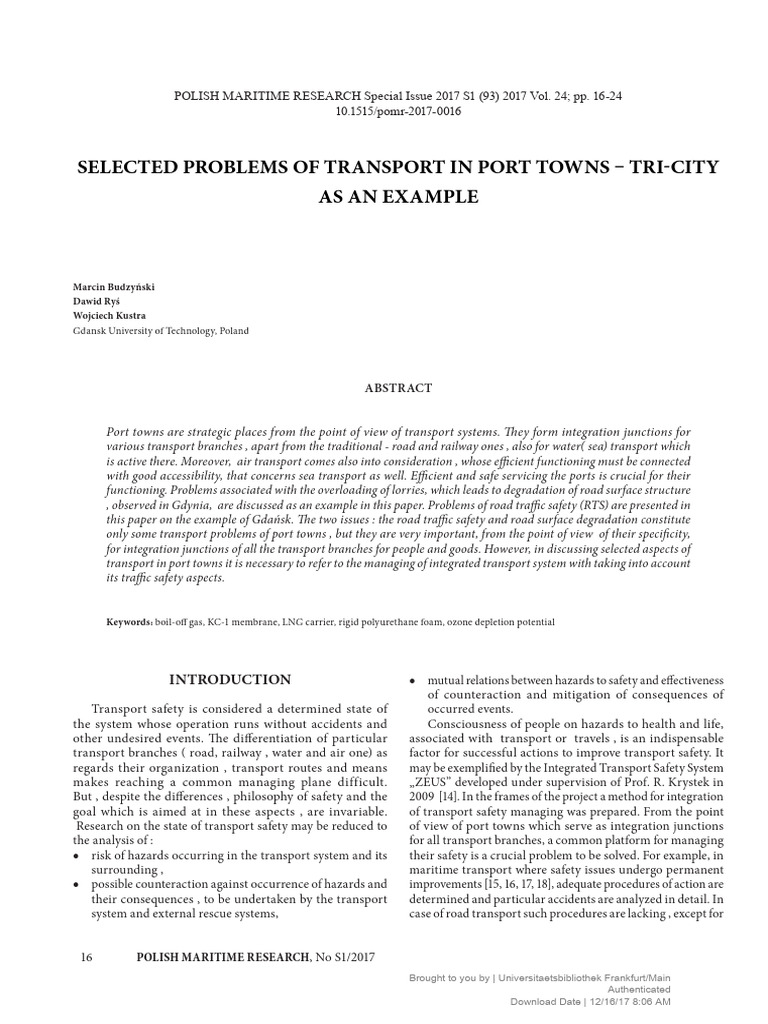 Transport Challenges in Tri-City Ports | PDF | Truck | Road