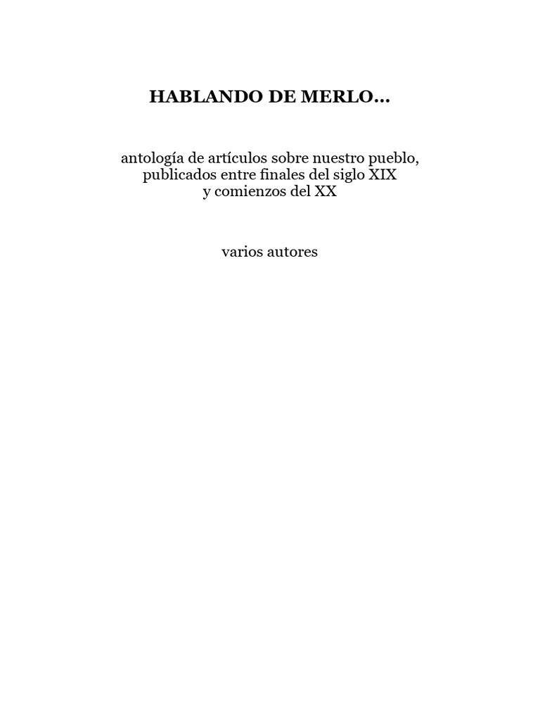 01 Hablando de Merlo INTERIOR A5 21x14,8 24 PÁGINAS | PDF | Buenos ...