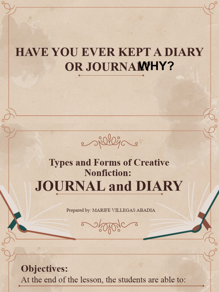 Journal vs Diary: Key Differences Explained | PDF | Diary | Psychology