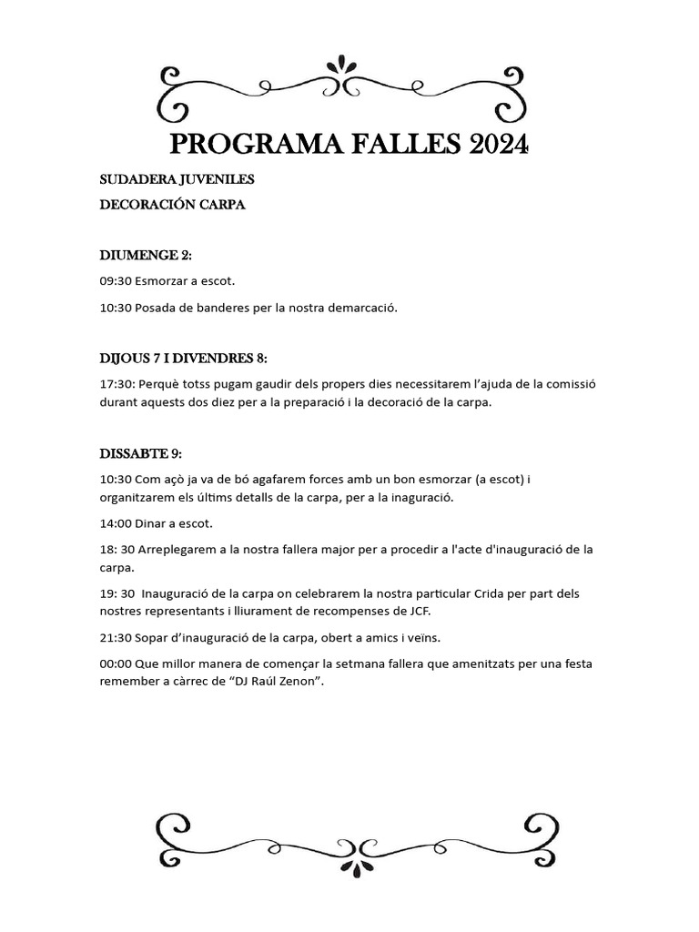 Programa Falles 2024 | PDF