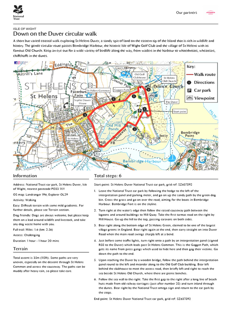 Down On The Duver Circular Walk Walking | PDF | Travel