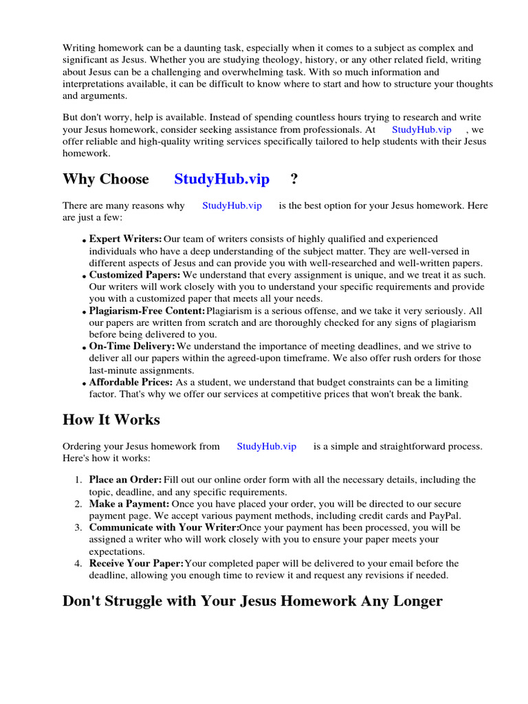 Jesus Homework | PDF | Jesus | Trinity