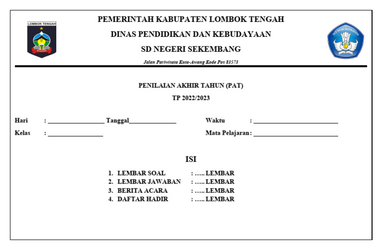Cover Map Ujian Semester | PDF
