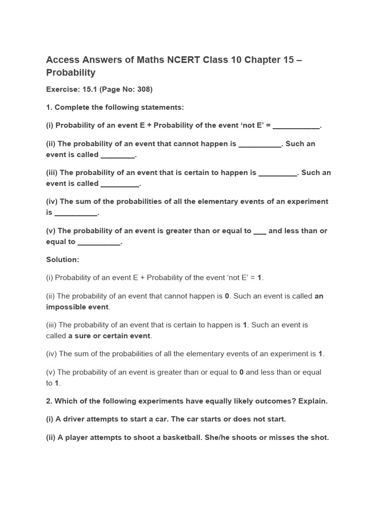 14 Probability | PDF | Odds | Probability