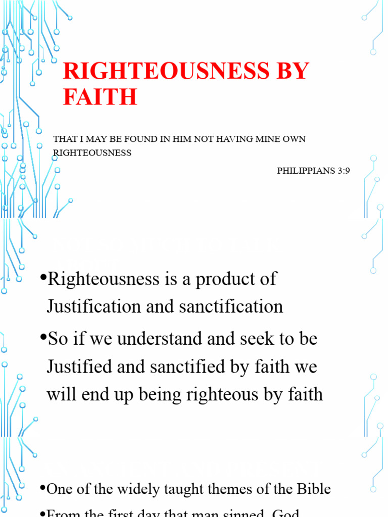 Righteousness by Faith 012pptx | PDF | Justification (Theology) | Grace ...