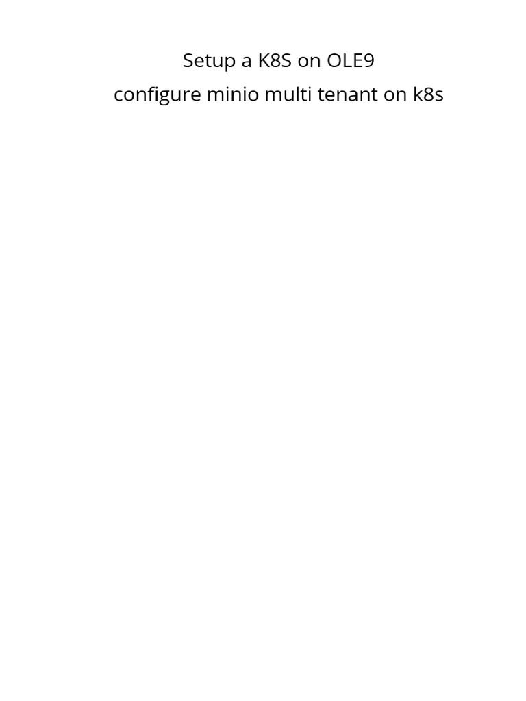 DOC-INSTALL-K8S-MINIO-OPERATOR | PDF