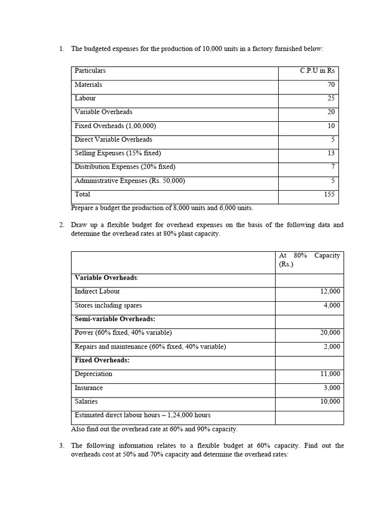Flexible Budgets | PDF | Business | Economies