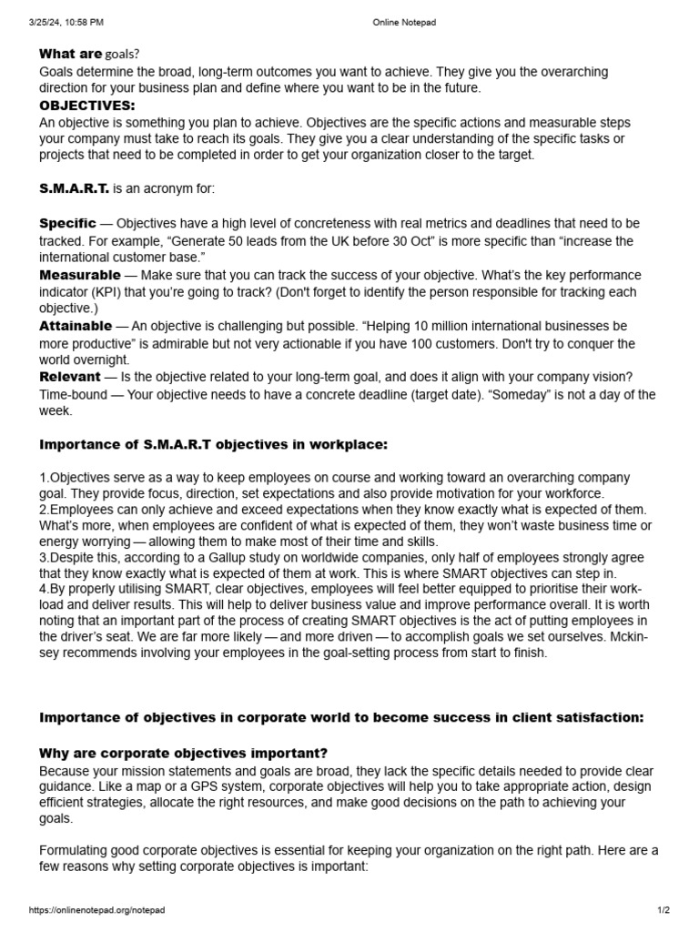 Objectives Imp | Download Free PDF | Goal | Motivation