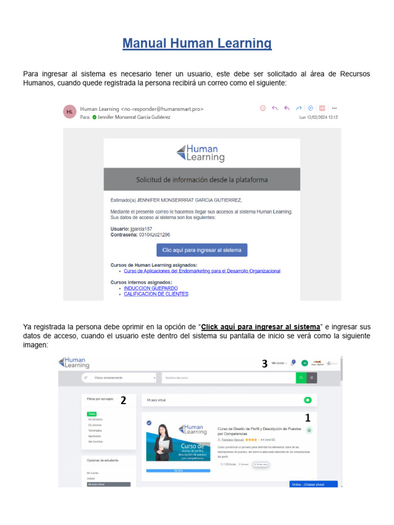 Guía de Acceso y Uso de Human Learning | PDF | Informática | Software