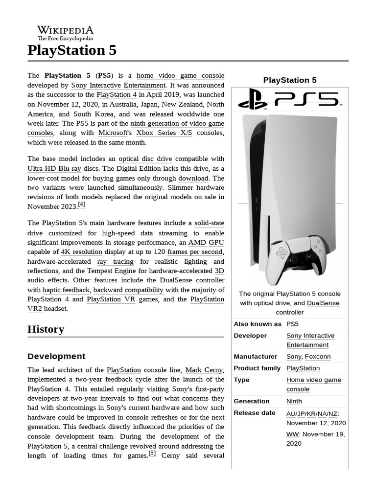 PlayStation 5 | PDF | Blu Ray | Computing