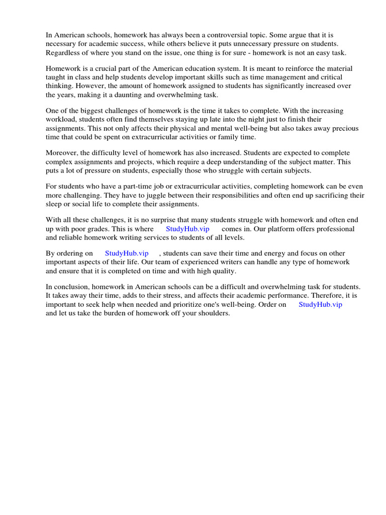 Homework American Schools | PDF | Homework | Schools