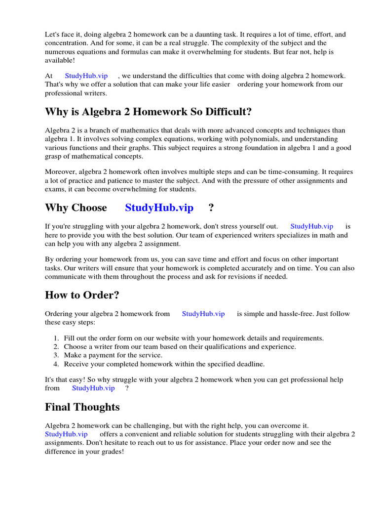 Do My Math Homework Algebra 2 | PDF | Mathematics | Algebra