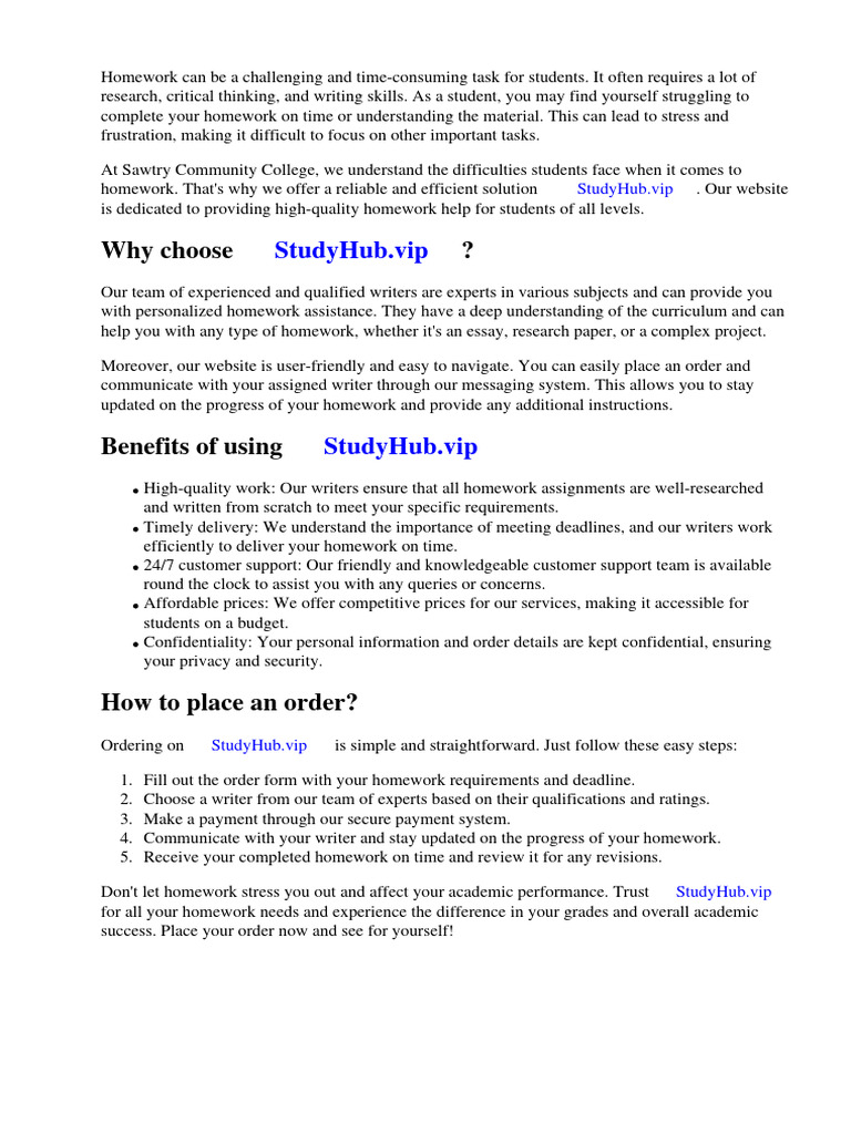 Sawtry Community College Homework | PDF | Homework