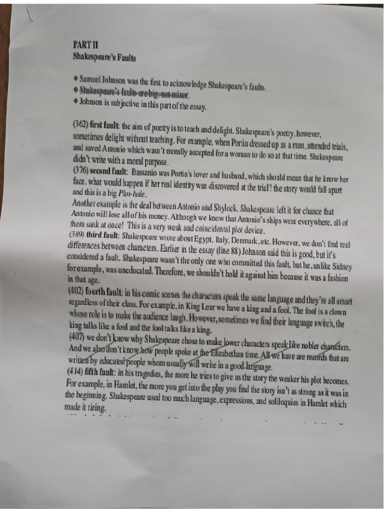 Preface To Shakespeare (Notes) .ScanFile | PDF