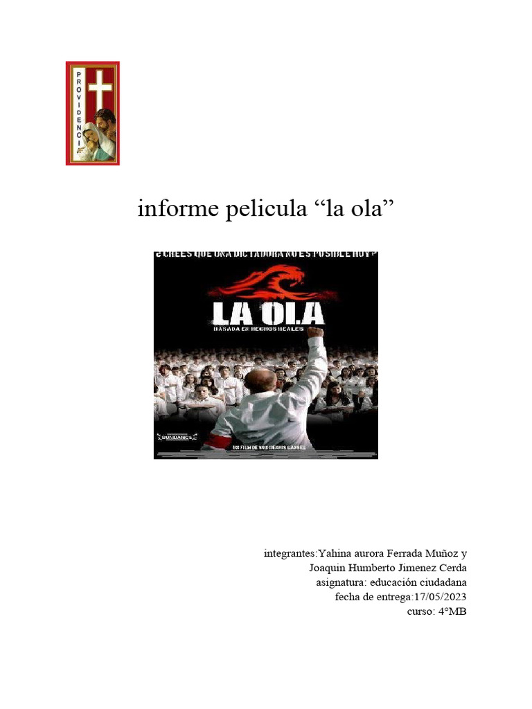 Informe sobre la película "La Ola" | PDF | Aprendizaje