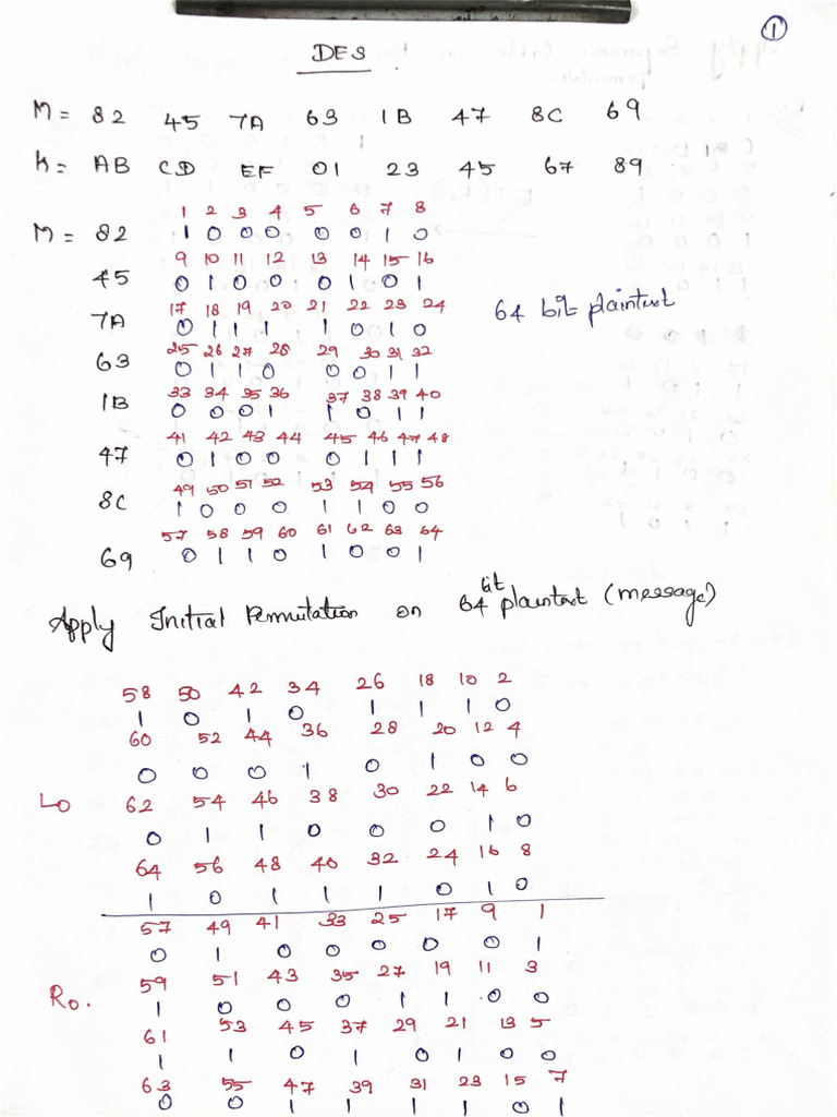 DES Solved Example | PDF