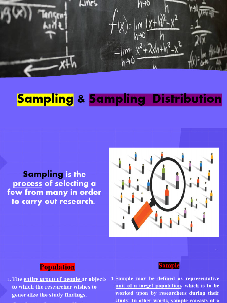Sampling and Sampling Distribution - Slides | PDF | Sampling (Statistics) | Variance