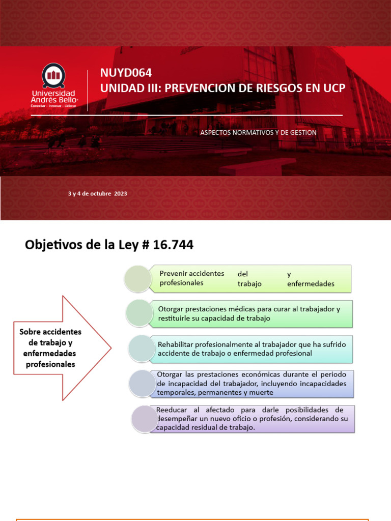 NUYD 064 Clase 1 Prevencion de Riesgos 2023 2 | PDF | Seguridad y salud ocupacional | Estrés ...